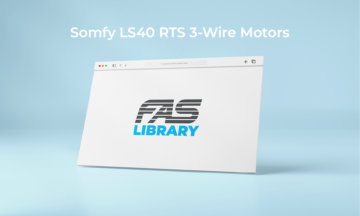 Somfy Sonesse LS40 RTS 3-Wire Motors | FAS Library